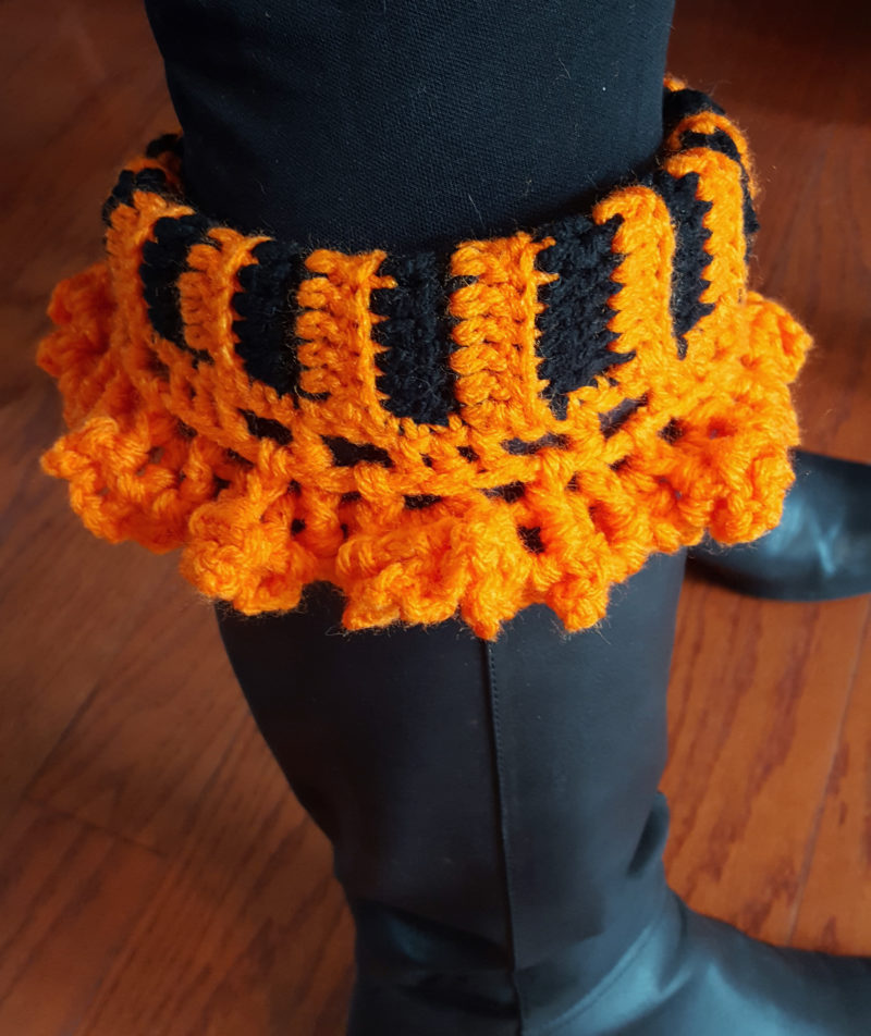 Ruffled Boot Cuff Pattern WIP - Work in Progress! Boot Cuffs